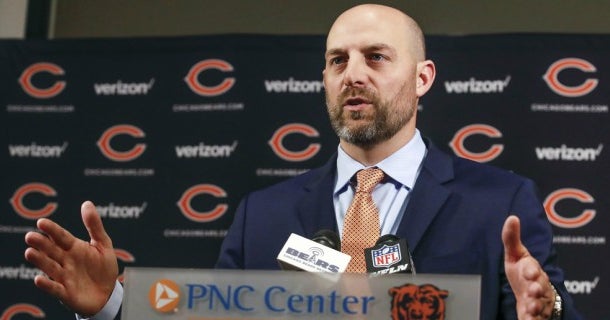 LOOK: Matt Nagy dons Bears gear for first time