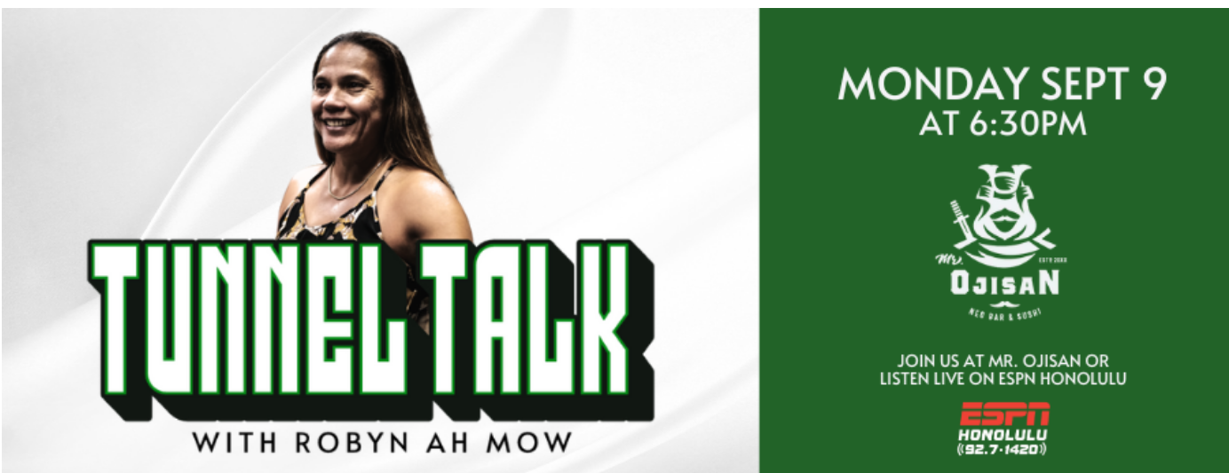 Tunnel Talk with Robyn Ah Mow, Sept 9 , 6:30 pm