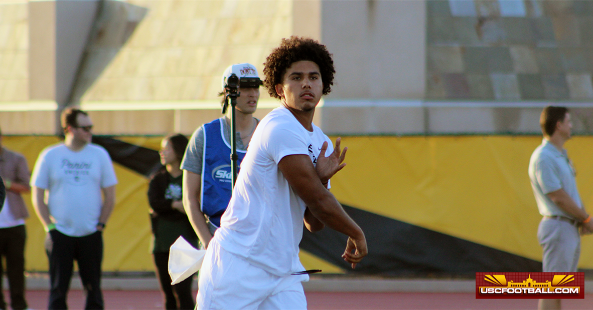 WATCH: USC QB commit Jonas Williams competes accuracy challenge at ...