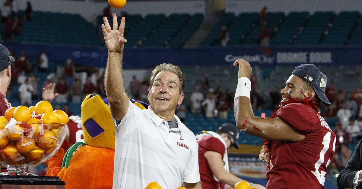 Notebook: Nick Saban goes from throwing headsets to oranges
