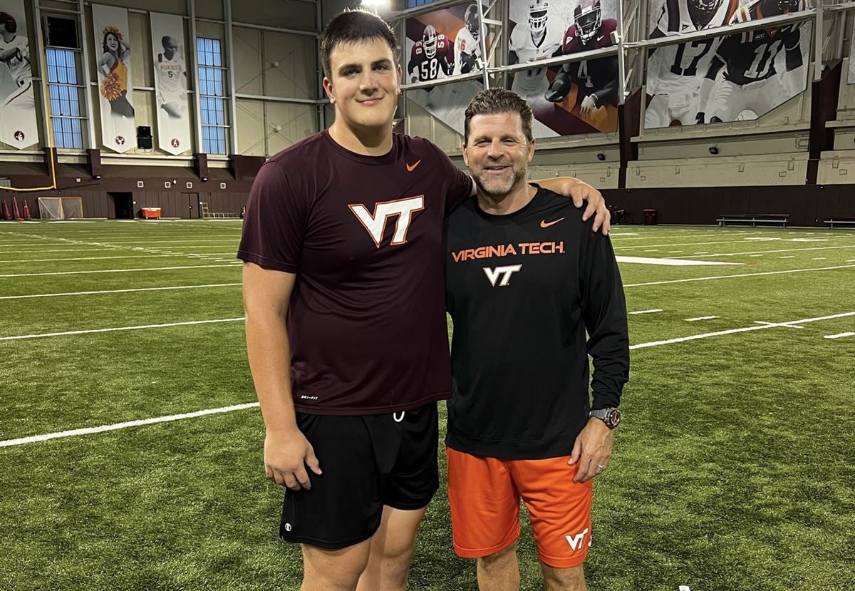 Priority OL Mason Wade meets with Crook, feels the love at Virginia Tech