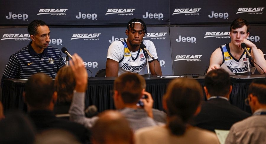 Marquette Post game press conference with Shaka Smart, Tyler Kolek and ...