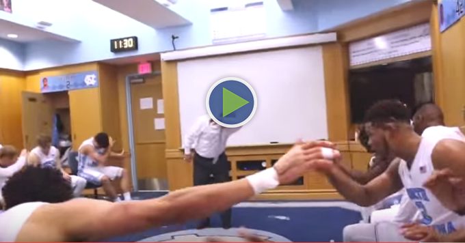 WATCH: UNC's locker room after the win