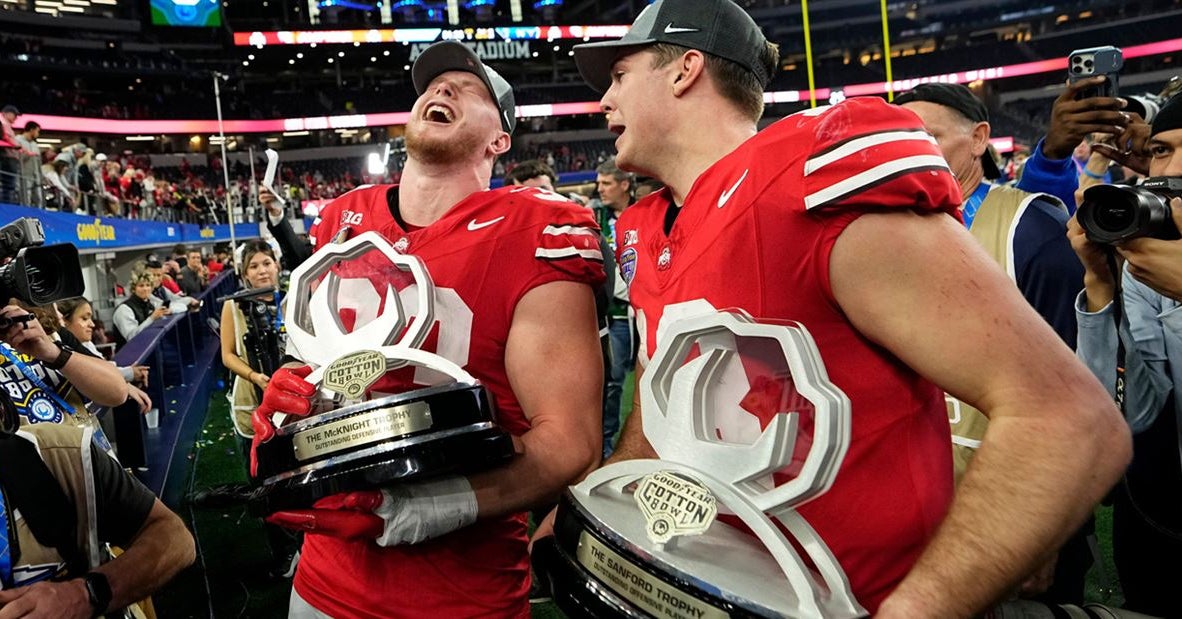 Watch: Ohio State accepts Cotton Bowl trophy, celebrates win over Texas