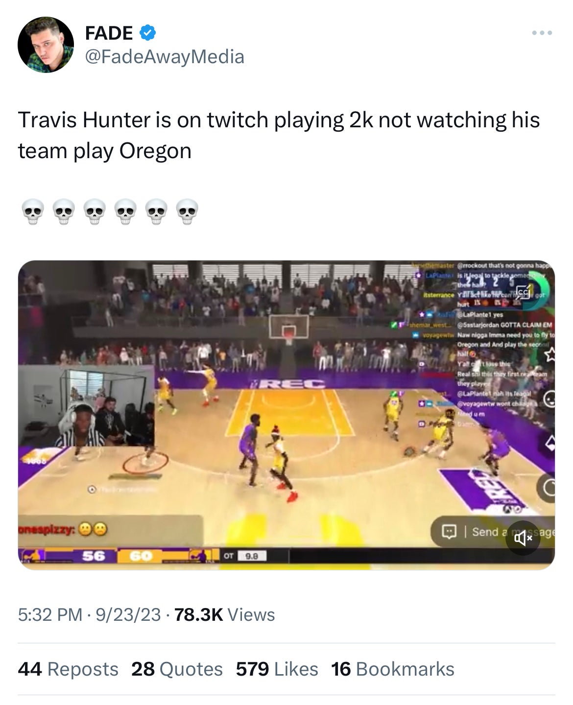 Oregon coach halftime interview