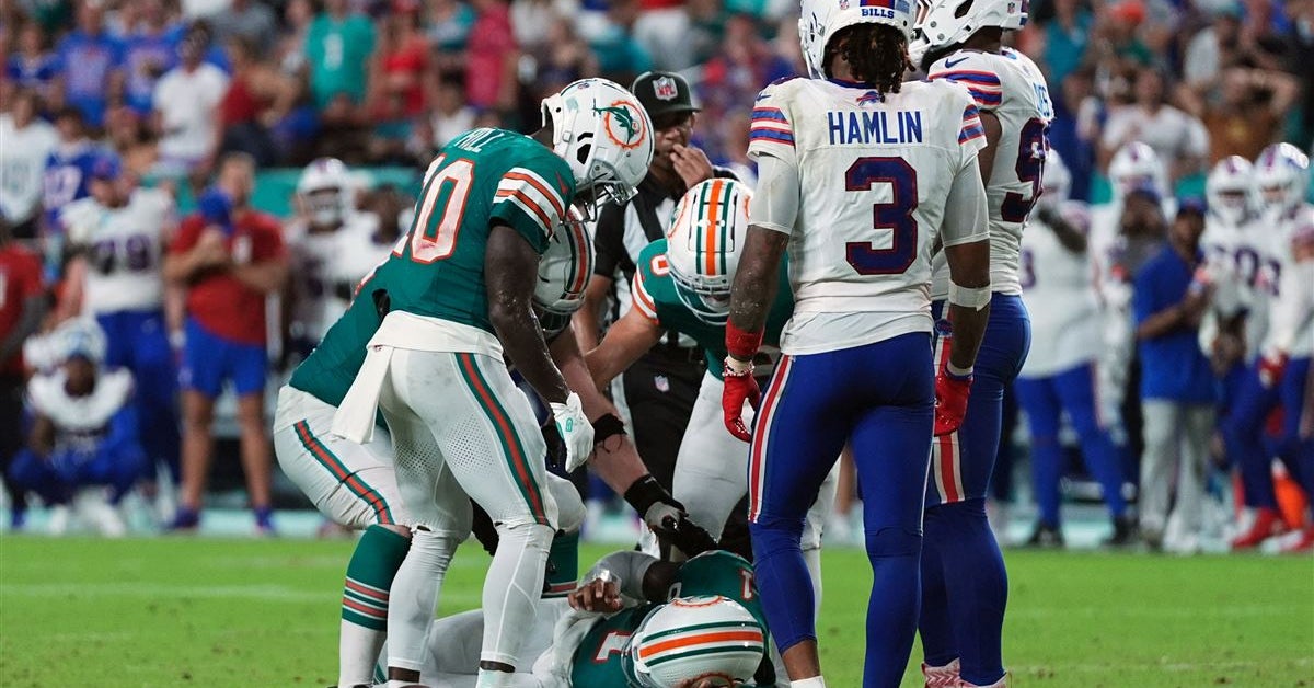 Damar Hamlin sends 'love and prayers' to Tua after hit knocks him out ...