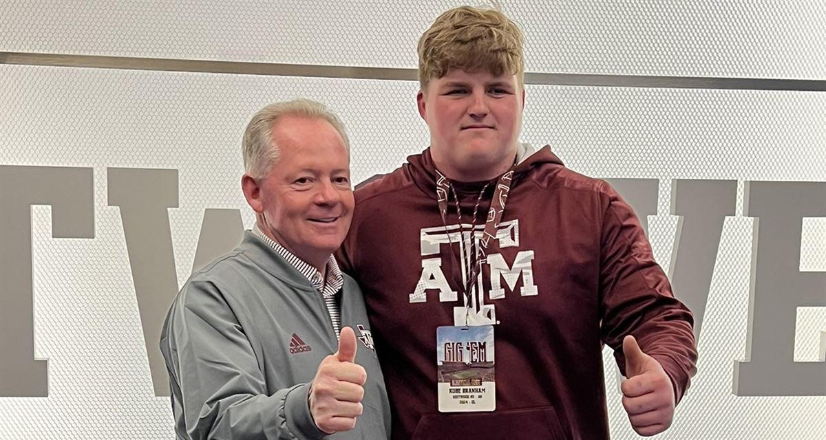 Texas A&M set to play host to OL Kobe Branham on official visit