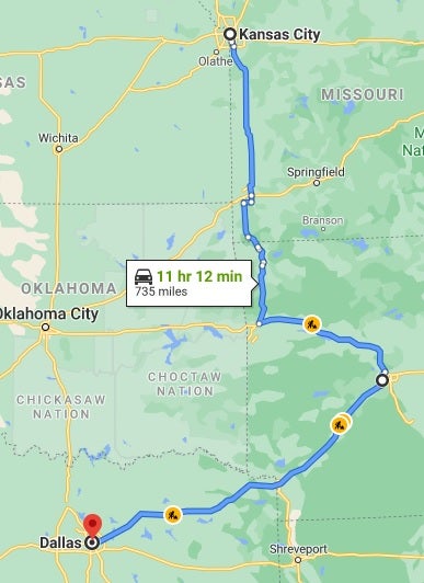 KC to Dallas