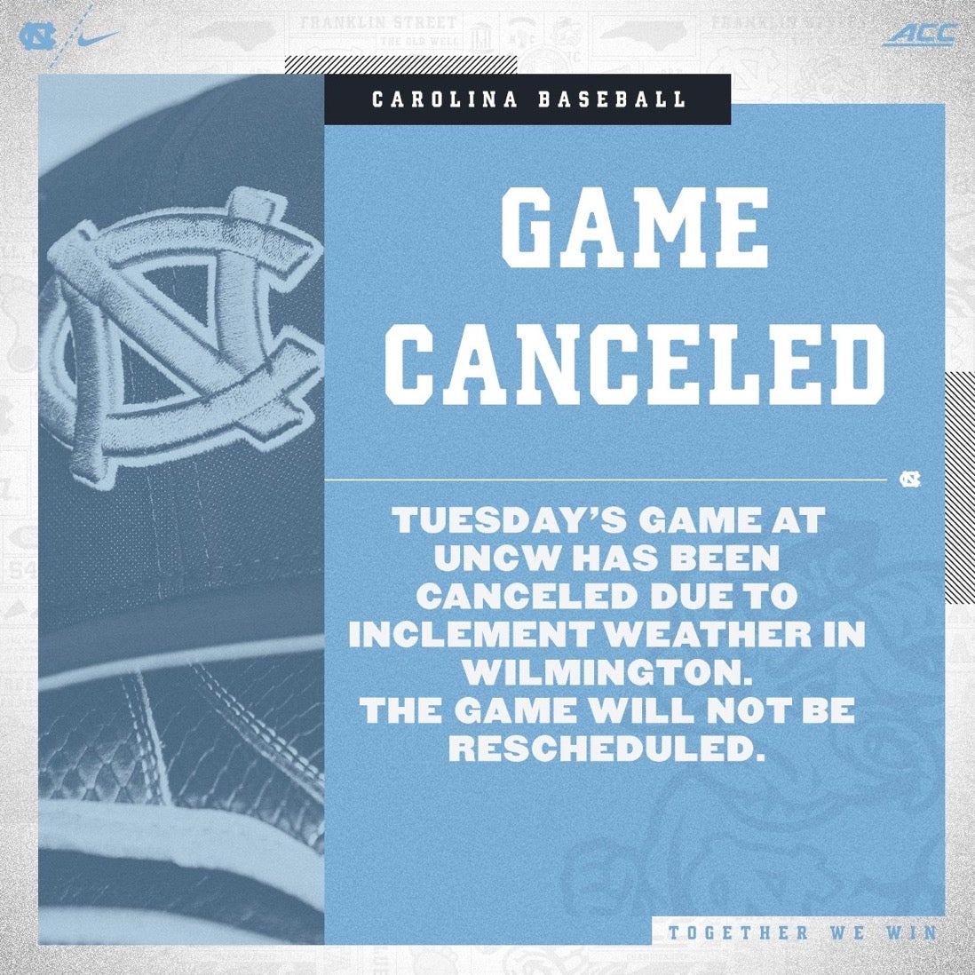 Game 51 - *CANCELLED* UNC at UNCW