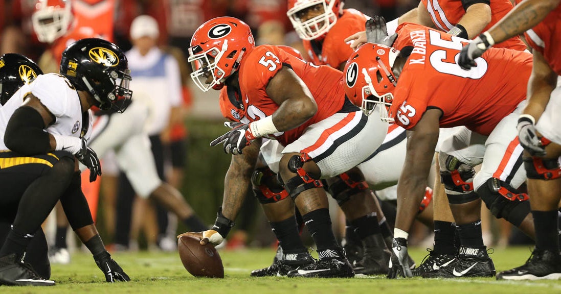 UGA offensive line up for national award