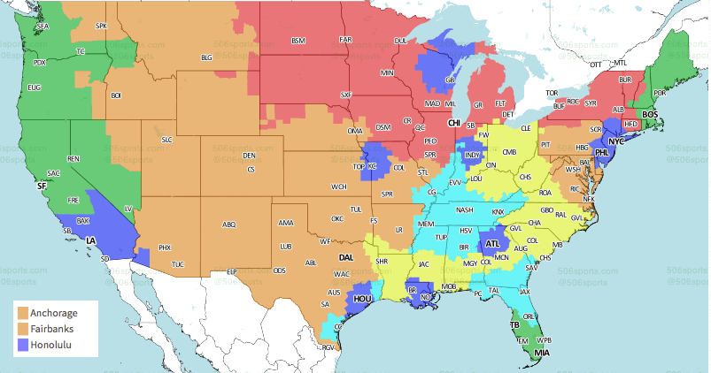 TV coverage map released for Titans vs. Jaguars