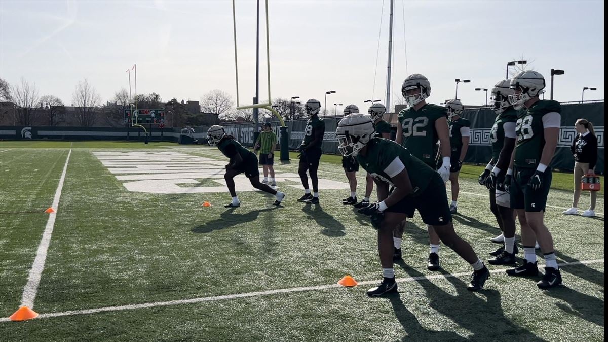 WATCH: Practice footage from Michigan State's 13th session of spring ball