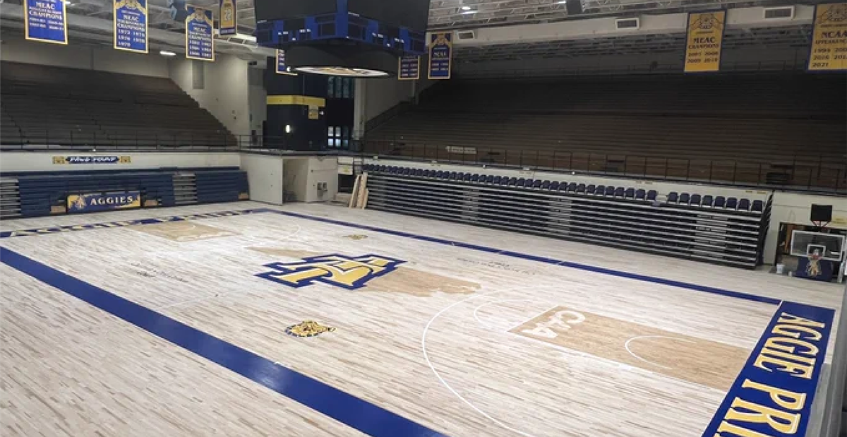 Still shining. N.C. A&T's Corbett Sports Center's basketball court gets ...