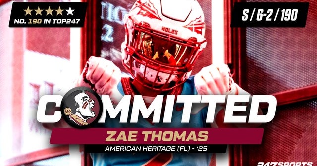 4-star DB Zae Thomas, a member of the Seminole Tribe of Florida ...