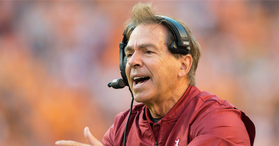 Nick Saban obliterates headset after Alabama penalty