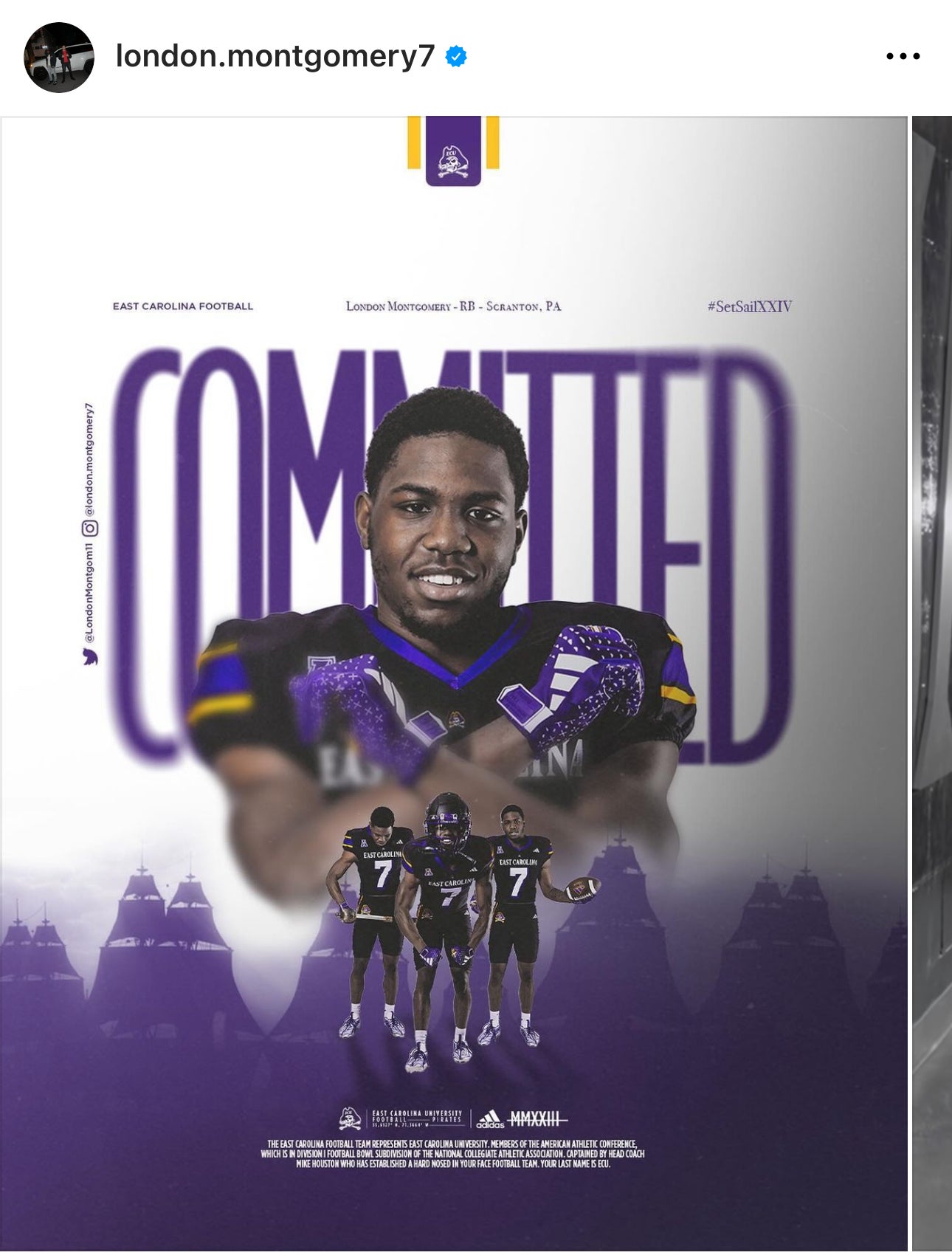 Penn State RB transfer London Montgomery commits to ECU