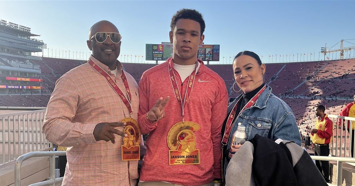 Jaxson Jones recaps USC game visit