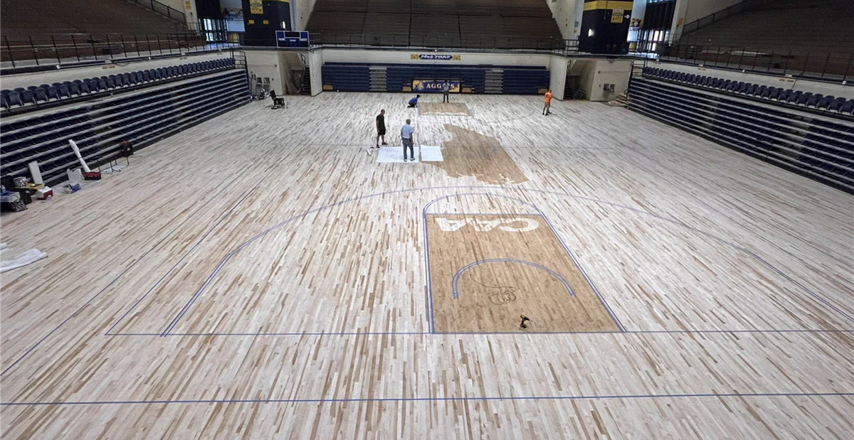 Still shining. N.C. A&T's Corbett Sports Center's basketball court gets ...