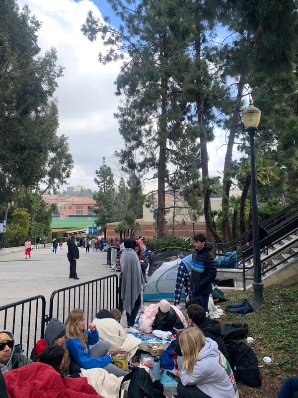 Photos: Students camping out for UCLA/Arizona game