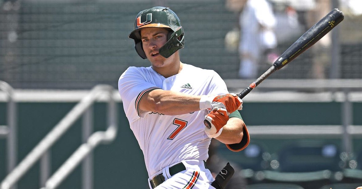 Jacob Burke beats out hit in 8th to lift No. 2 Hurricanes to 7-6 win ...