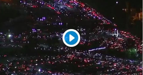 WATCH: Nightmarish traffic leaving Dodger Stadium after Game 1