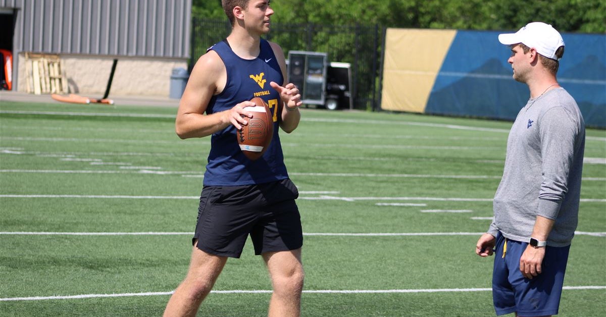 WATCH: Offered QB Nathan Bernhard throws at WVU Football camp