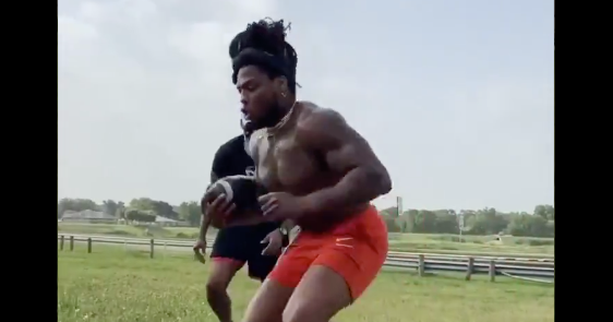 WATCH: Derrick Henry gets creative with uphill workout