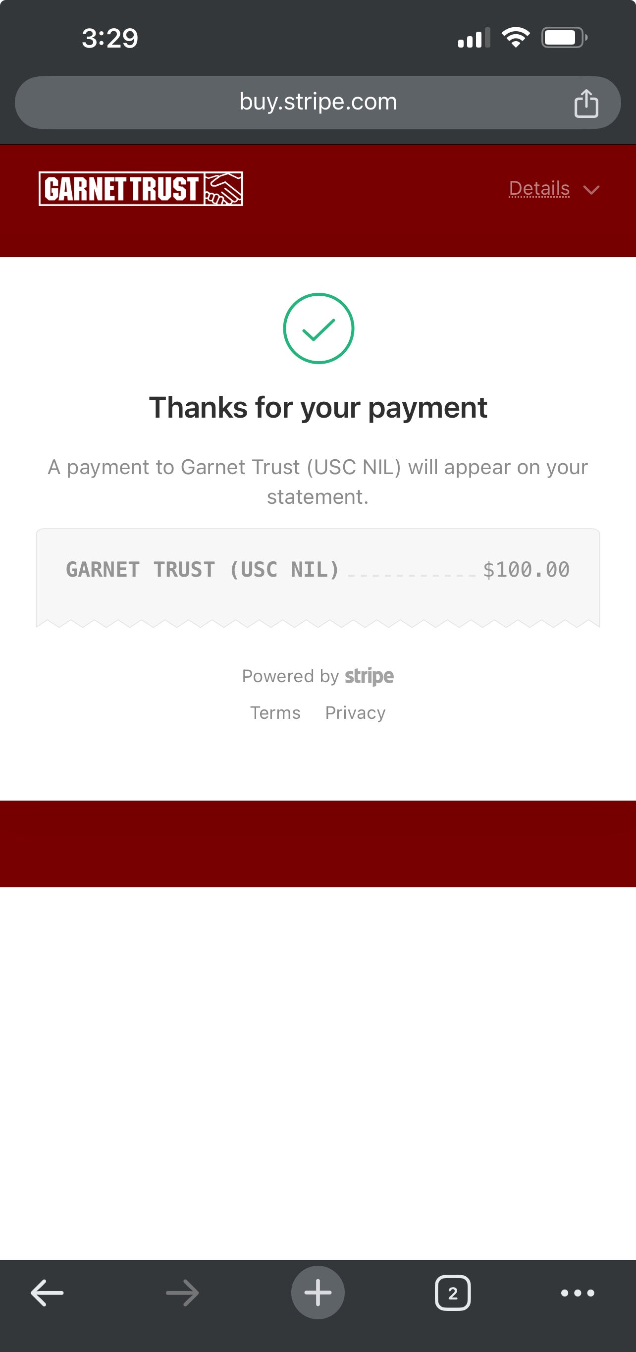 Garnet Trust Match