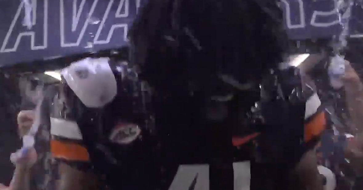 WATCH: D'Sean Perry breaks the rock after UVA defeats ACU