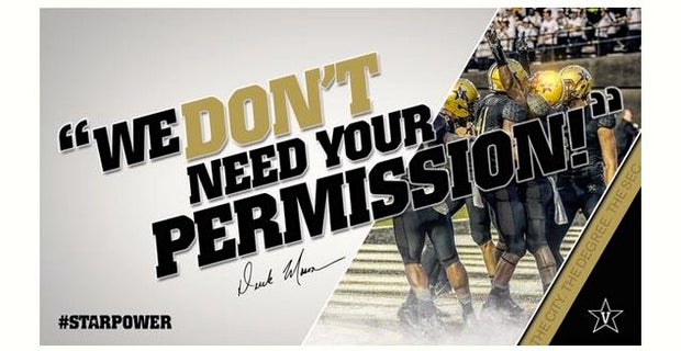Vanderbilt football unveils controversial new slogan