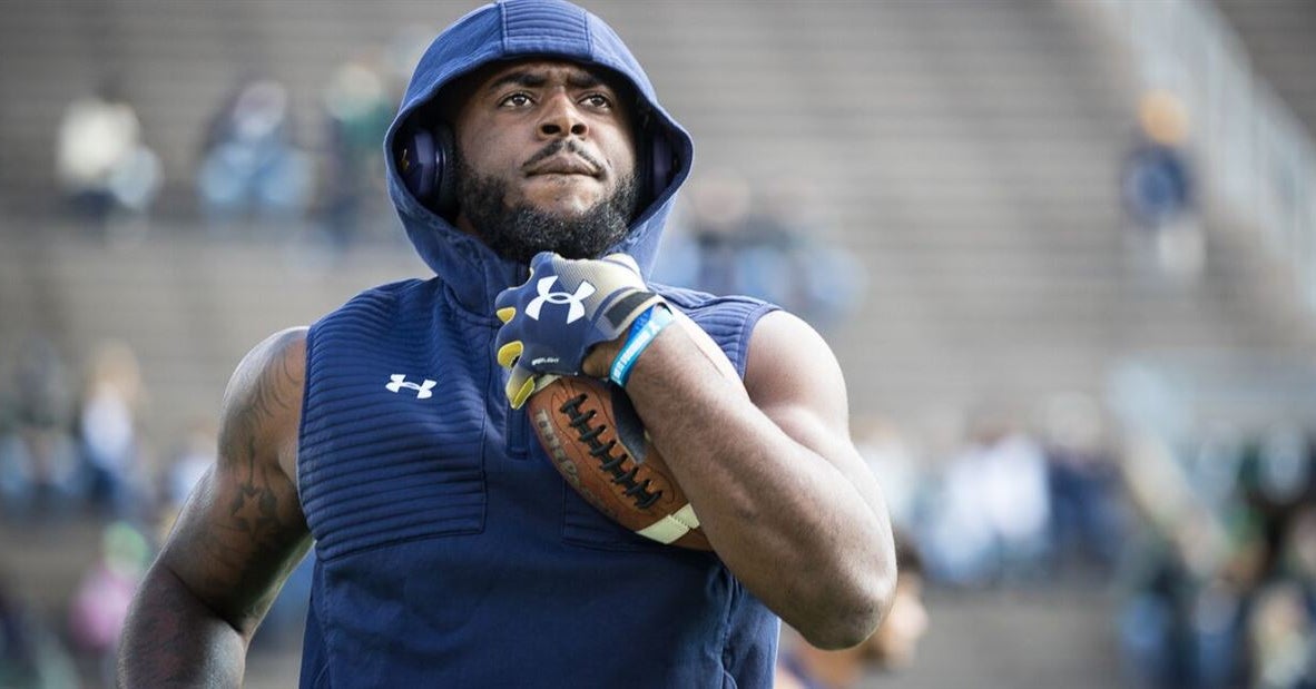 Notre Dame’s Dexter Williams runs the '40' at the NFL Combine