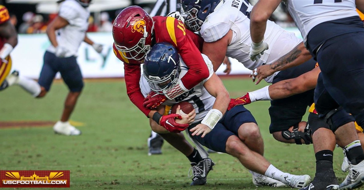 USC LB Eric Gentry talks about defense's impact plays vs. Rice