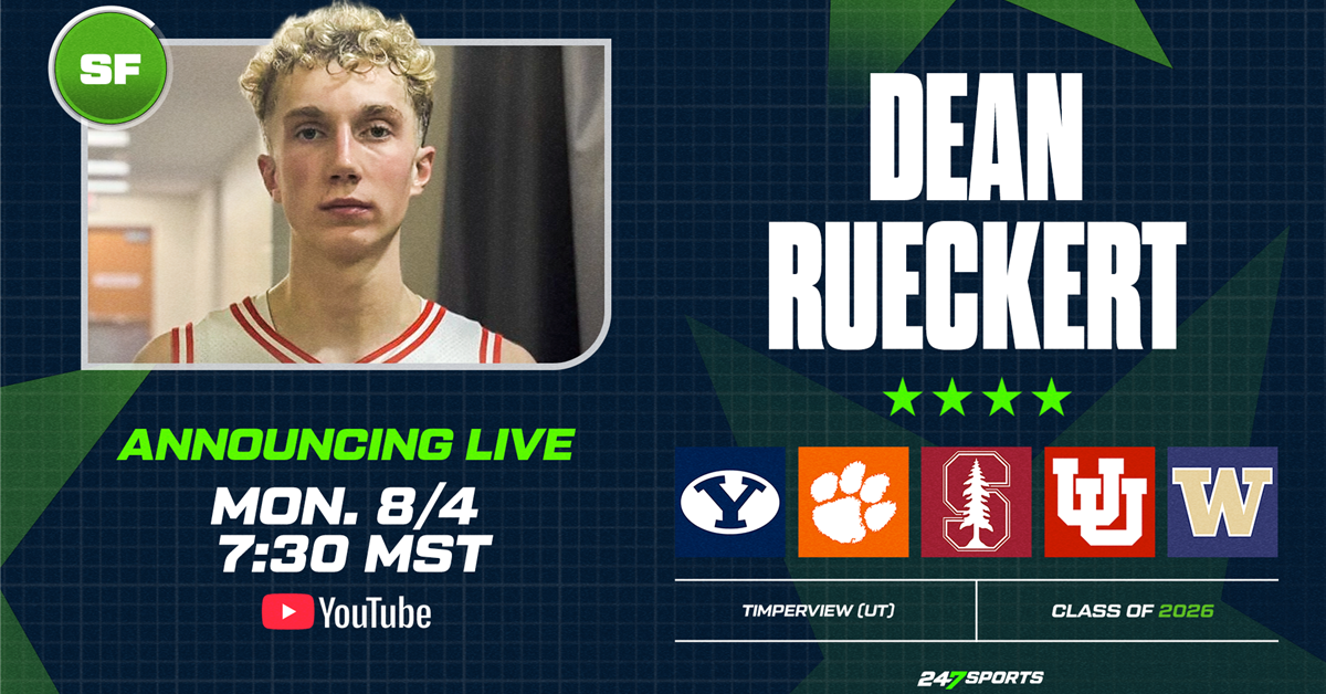 Four-star wing Dean Rueckert set to announce his college decision live ...
