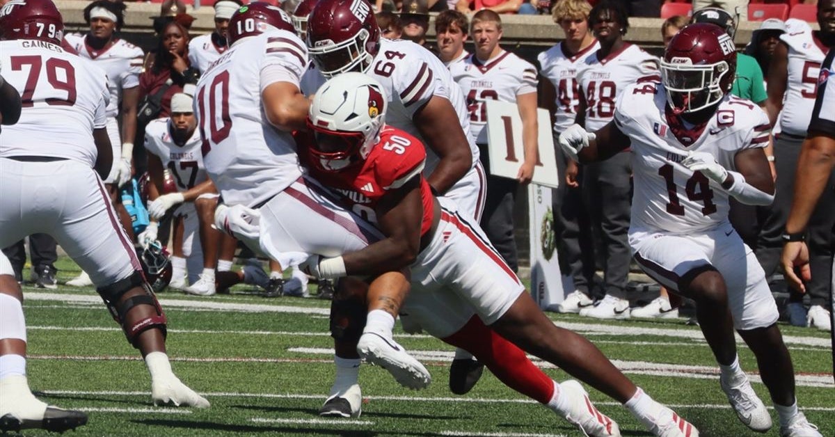 WATCH: Louisville DL Jordan Guerad, Clev Lubin discuss dominating ...