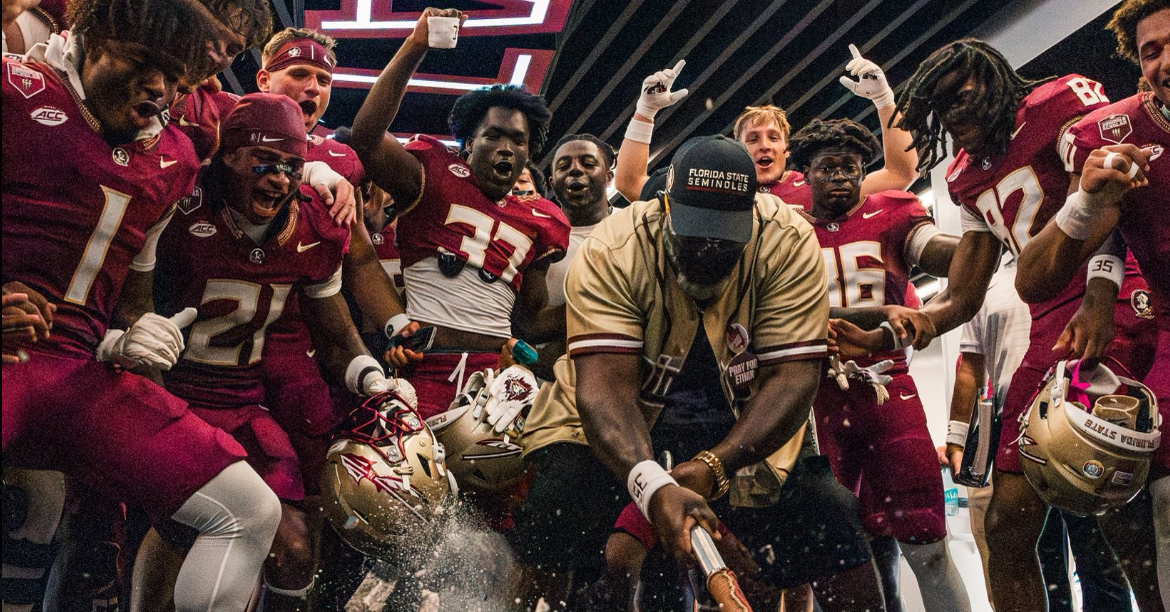 Ethan Pritchard's father breaks the rock for Florida State following ...