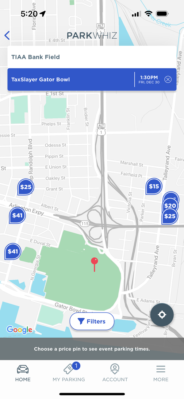 Question about TIAA parking