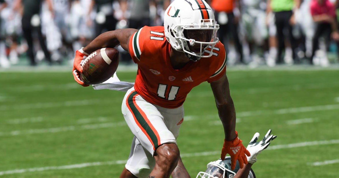 WR Charleston Rambo on pace to have a special season for Miami