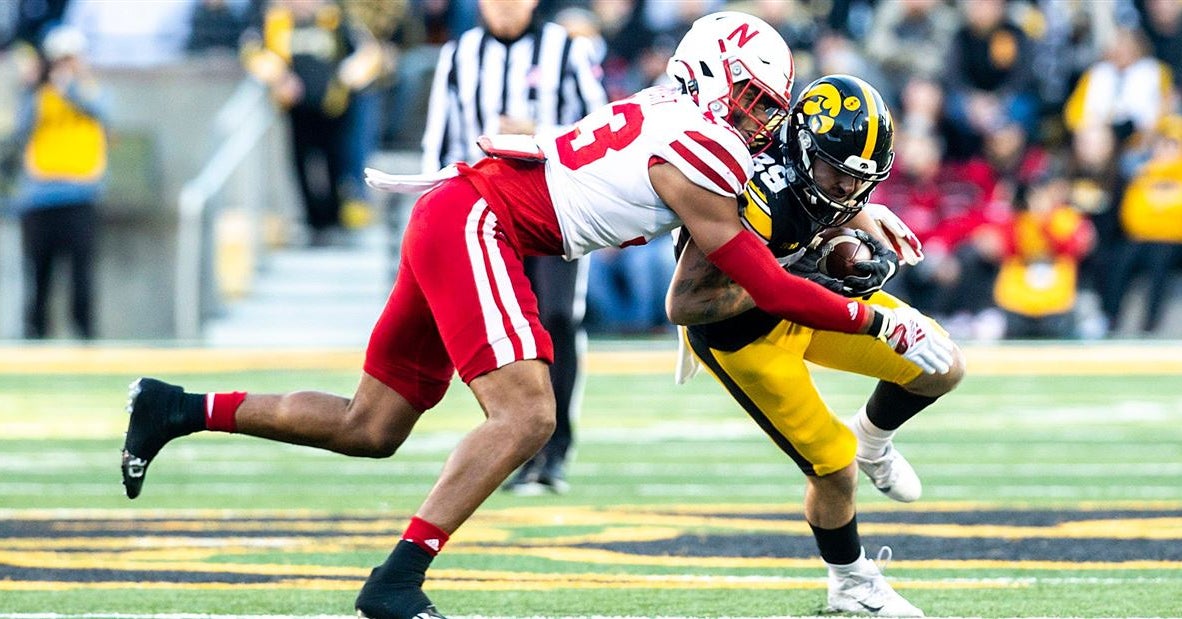 Javin Wright with a nice first move to the quarter pole of the Husker ...