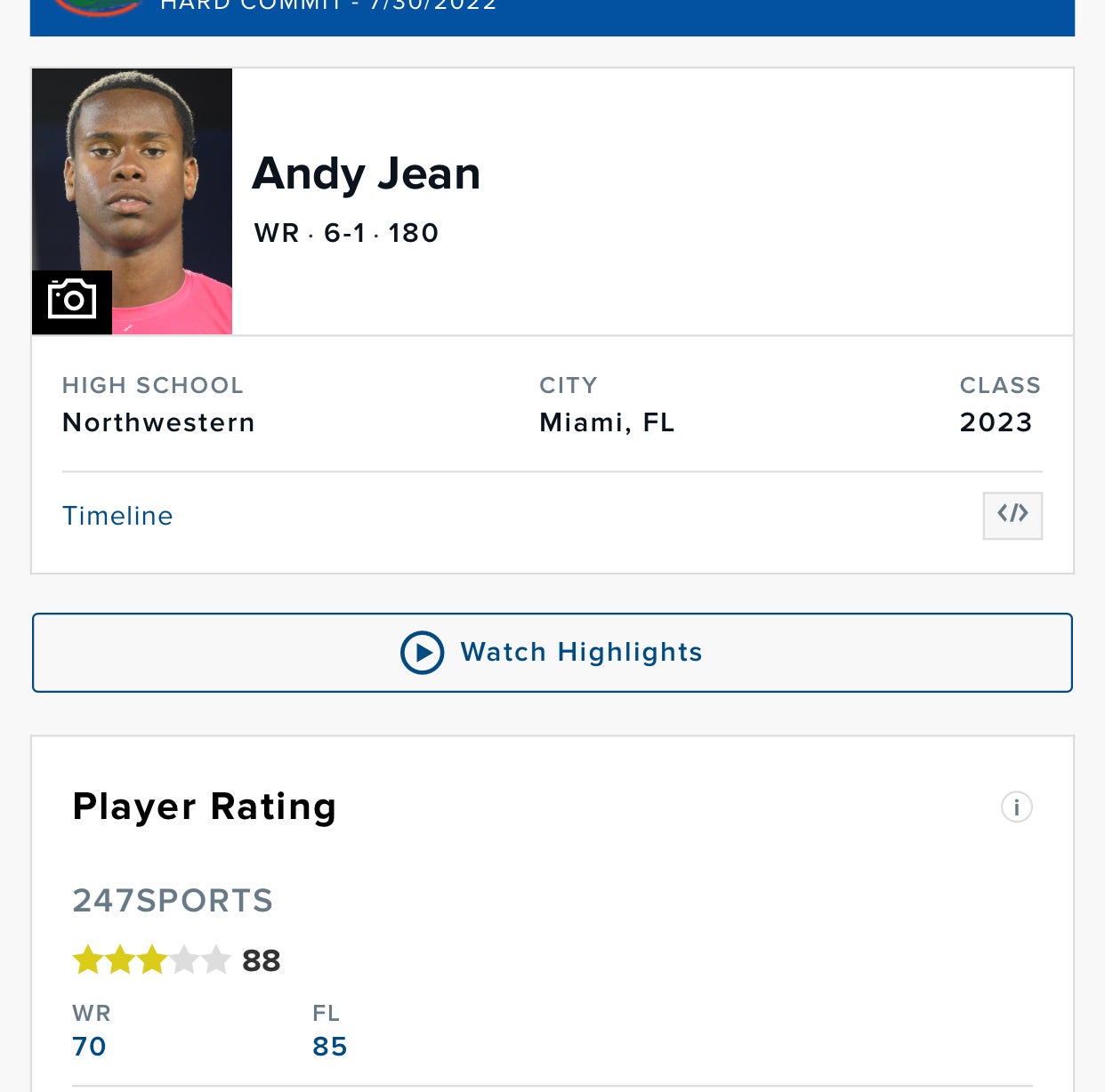 Florida commits in action on Friday night