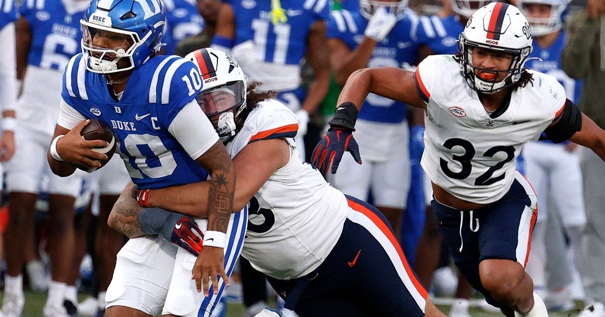 Duke Overwhelmed as Virginia Piles Up 540 Yards in 34–17 Victory