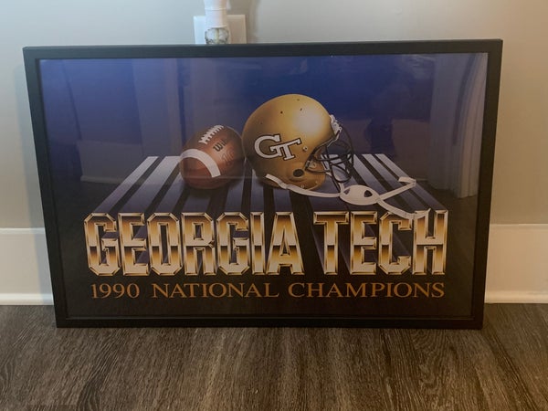 Framed Georgia Tech 1990 championship poster $25