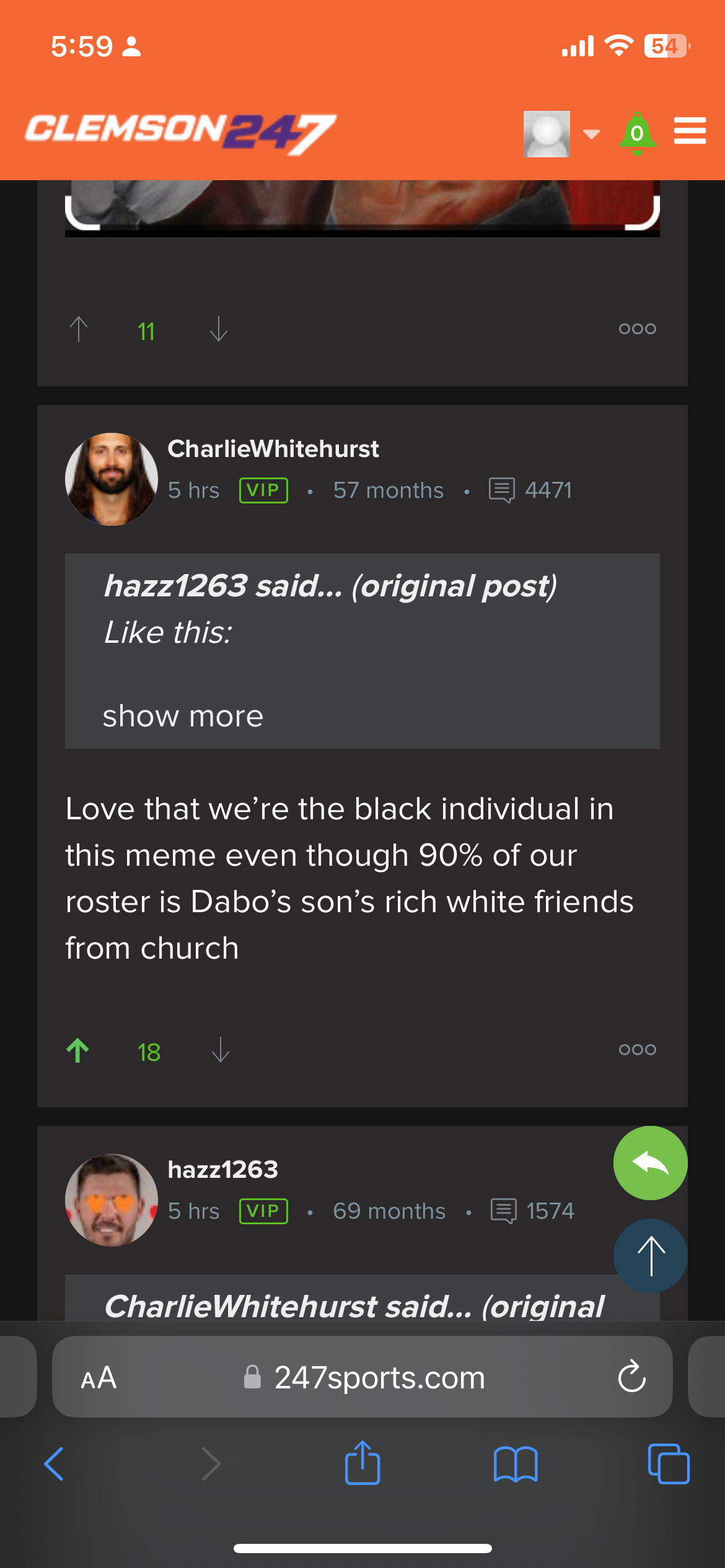 Bump when you read something absurd on Bucknuts or RCMB