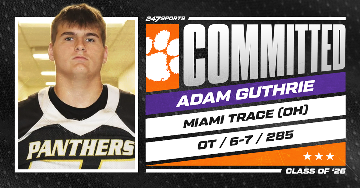 Offensive tackle Adam Guthrie commits to Clemson football during week ...