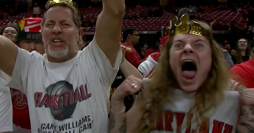 Maryland basketball's front row-living, big WWE energy superfan also ...