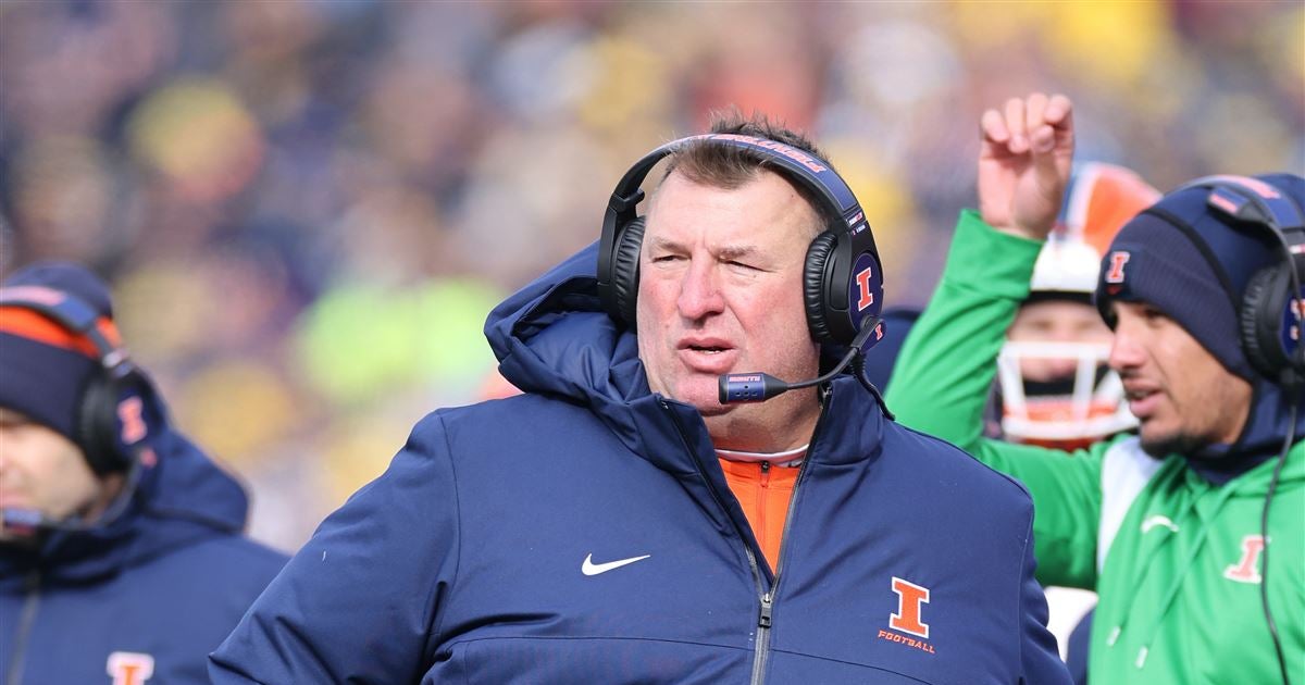 Illinois football coach Bret Bielema suggests NIL played factor in ...