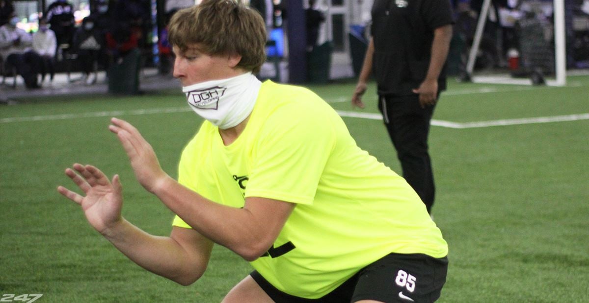 Video: OT Grayson Morgan shows talents at Michigan event