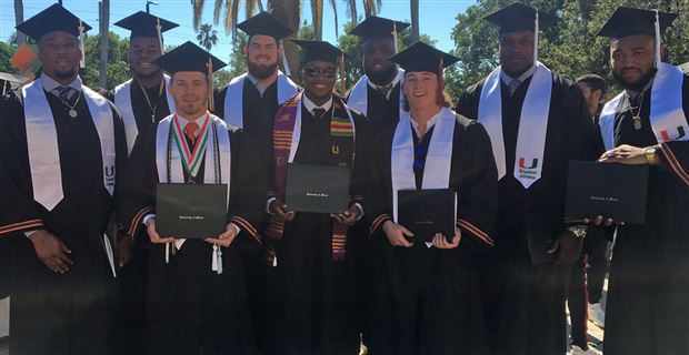 Ten Football Players Graduate From the University of Miami