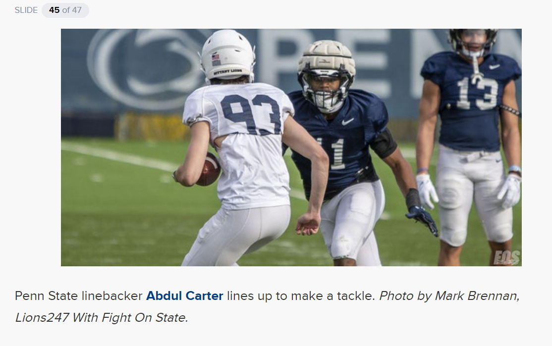 PHOTOS: Penn State spring practice action as Blue-White Game nears
