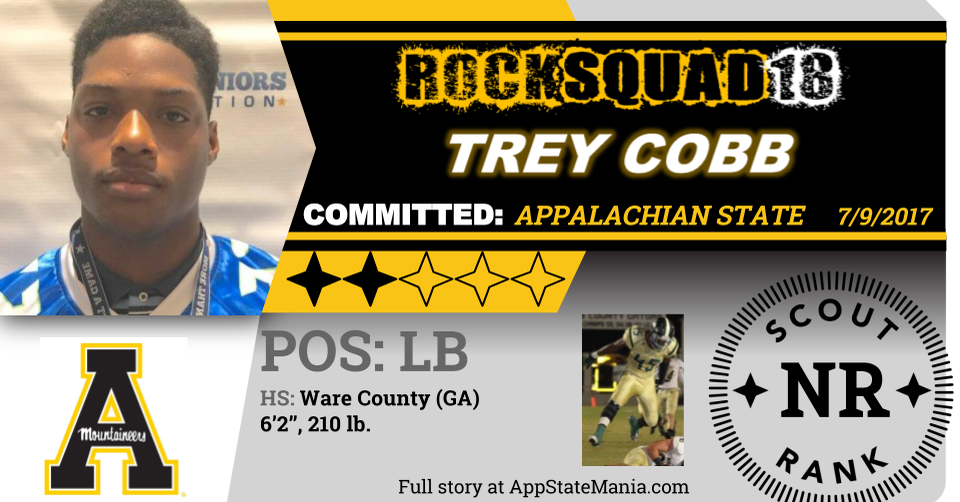 APP STATE FLIPPING OVER TREY COBB COMMITMENT