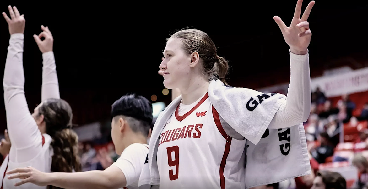 WSU rookie Tanja Valancic is a fired-up voice for Kamie Ethridge's Cougs